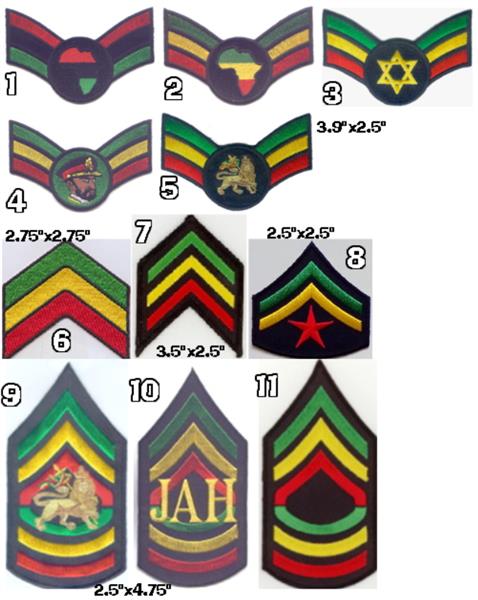 Rasta Chevron Patches 2020