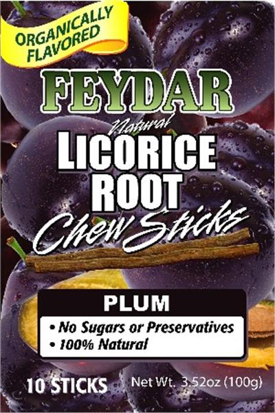 Organically Flavored Plum Chew Sticks (Licorice Roots)